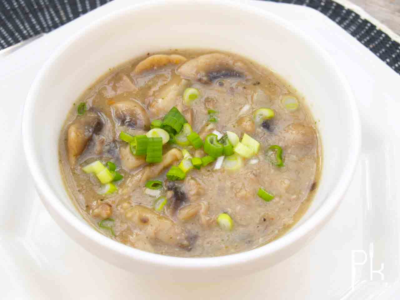 Champignonsoep - vegetarisch - maaltijdsoep - zelf maken - Pienskeuken