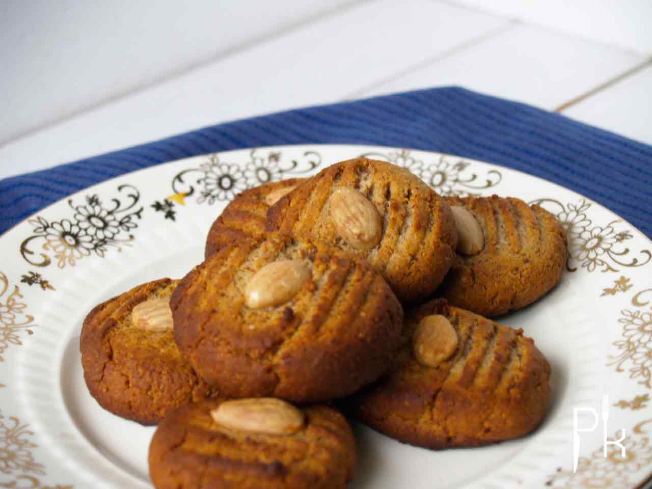 Amandelkoekjes -vegan - zonder geraffineerde suiker - Pienskeuken